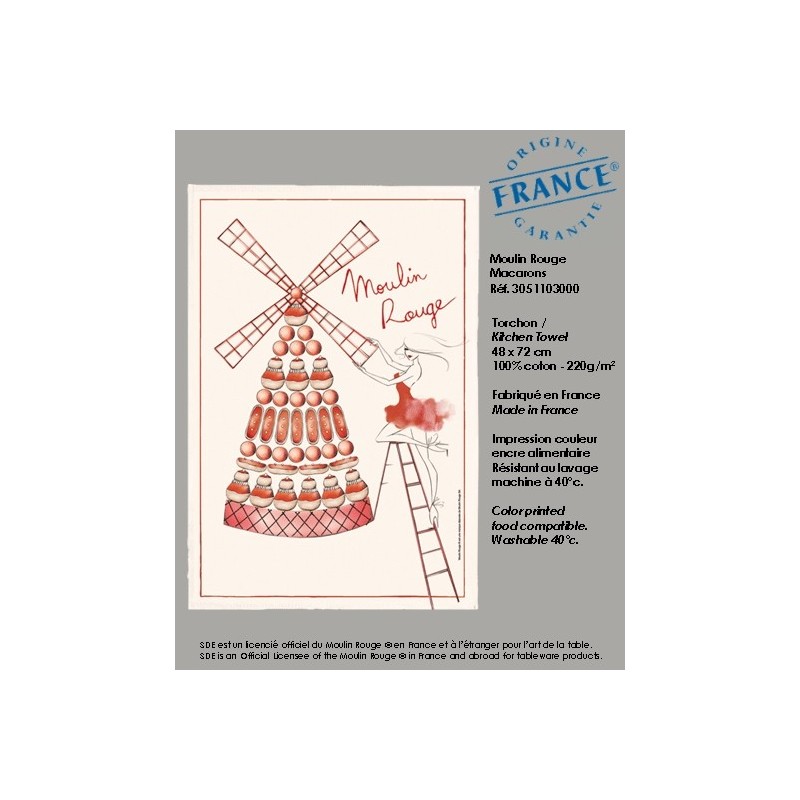 Moulin Rouge® tea towel for dessert